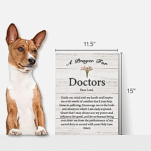 Motivational a Prayer for Doctors Quote Canvas Painting Framed Wall Art Decor for Home Office, Rustic Doctors Sayings Canvas Poster Print Decorative Christian Gift