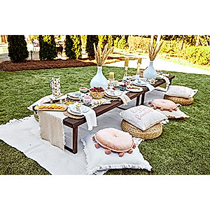 Mud Pie Round Velvet Pillow, 1 Count (Pack of 1), Pink