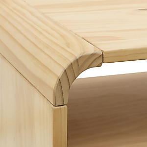 MUSEHOMEINC Modern Solid Wood Nightstand/End Table with for Bedroom,Bedside Furniture with One Storage Drawer and Open Shelf,Modern End Tables Organizer for Living Room/Hallway/Entryway