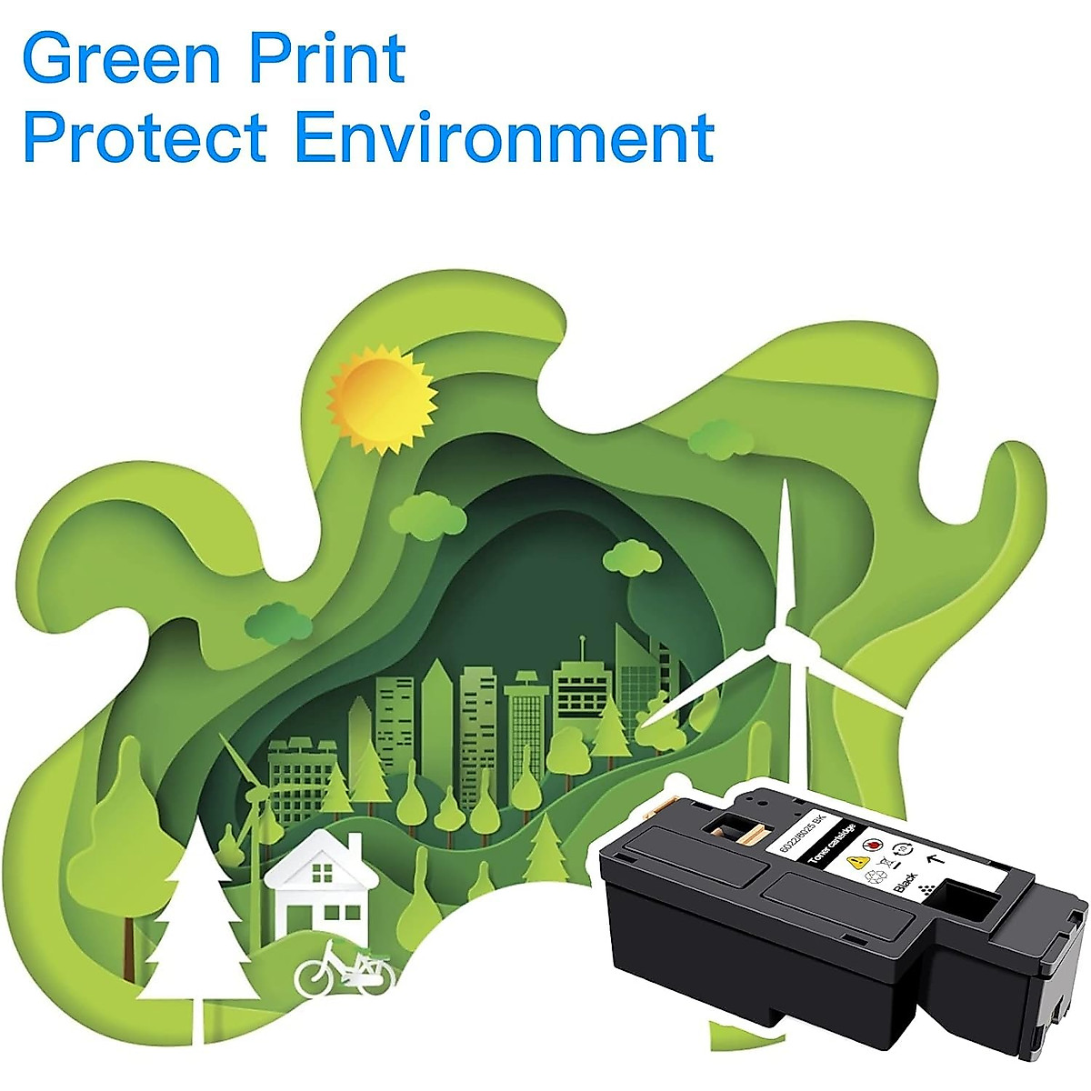 LxTek Remanufactured Toner Cartridge Replacement for Xerox WorkCentre 6027 6025, Phaser 6022 6020 Printer(2 Black 106R02759), High Yield