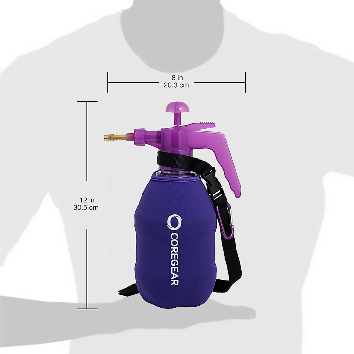 CoreGear (ULTRA COOL XL USA Misters 1.5 Liter Personal Pump Water Mister & Sprayer With Full Neoprene Jacket… (Purple)