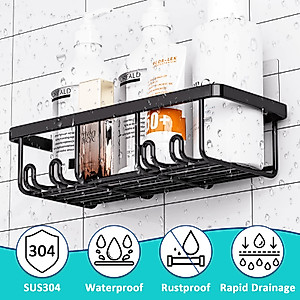 oyenbboi Shower Caddy, Shower Organizer [6-Pack], Adhesive Shower Shelves, Large Capacity Shower Rack, No Drilling Rustproof Bathroom Shower Organizer, Shower Shelf for Inside Shower