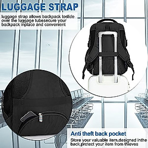 Under-Seat Backpack for Spirit, Frontier, American - Fits 18 x 13 x 8 Inches - Perfect Personal Item for Easy Air Travel - TSA Approved (Black)