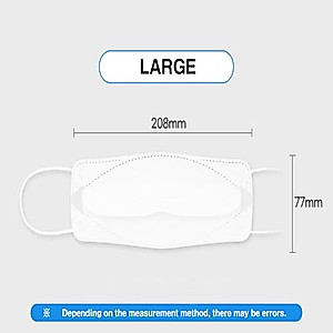 HAPPYDAY 10 Pieces Made in Korea Anti Fog See Through Face Transparent Mask for Adult