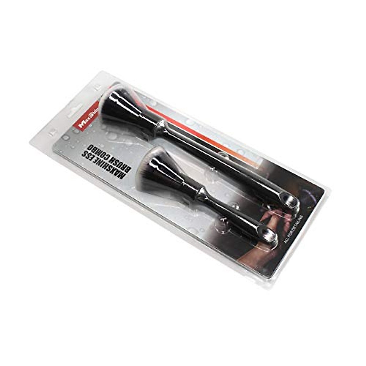 Maxshine Ever So Soft (ESS) Detailing Brush Set (Long, Short) – Excellent Elastic Memory, Bend Recovery, Quality Rubber Handle, Gently Removing Dirt & Dust, No Scratches