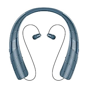 Xmenha Neckband Bluetooth Headphones/Speaker 2 in 1, Around The Neck Bluetooth Headphones Wireless Earbuds with Microphone 15H Playtime, Waterproof Running Workout Sports Earphones for Android iPhone