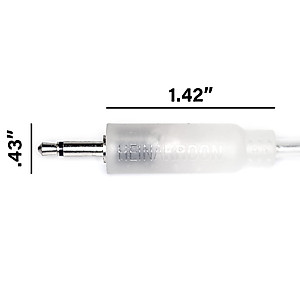 Heinakroon LED CV Patch Cables Eurorack Modular Test Leads, 5-Pack, Transparent (11.8)