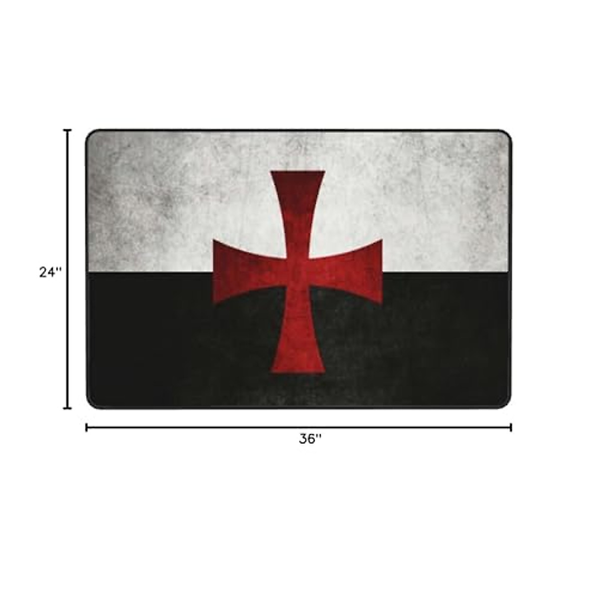 Symbol of The Knights Templar Area Rug Living Room Kitchen Bedroom Sofa Bedside Carpet Floor Mats 36"X24"
