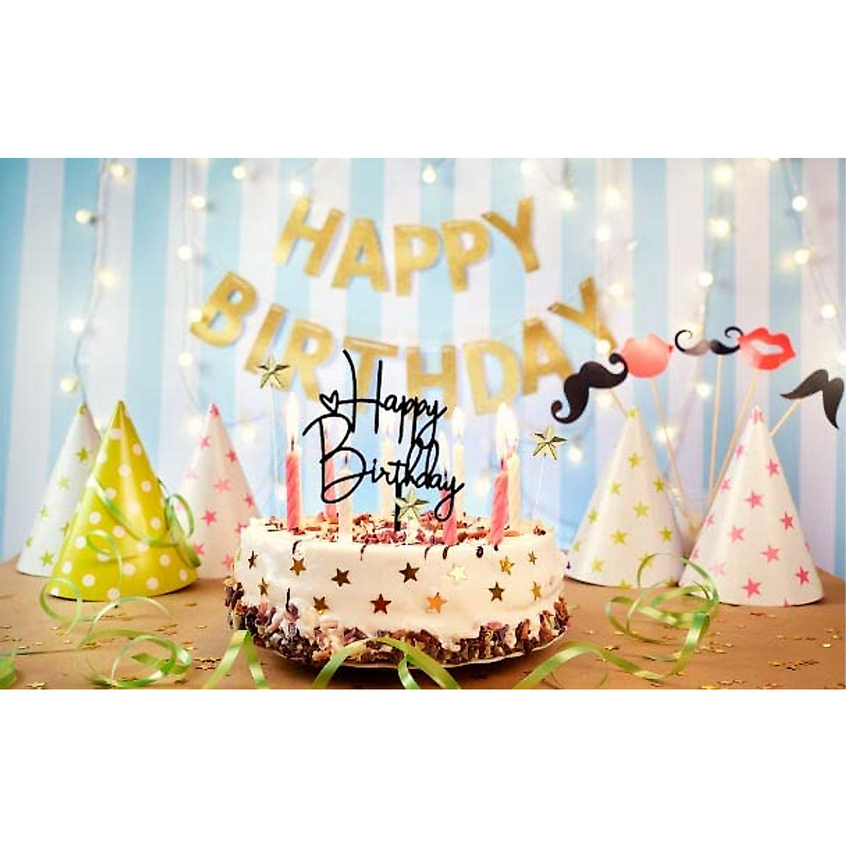 Happy Birthday Cake Topper Star Birthday Cake Topper Happy Birthday Cake Toppers Black Happy Birthday Cake Toppers