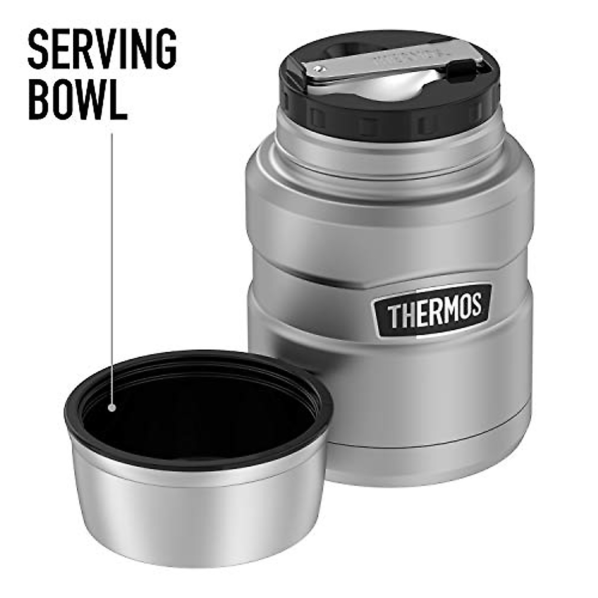 THERMOS Scooby-Doo Flower Pattern STAINLESS KING Stainless Steel Food Jar with Folding Spoon, Vacuum insulated & Double Wall, 16oz