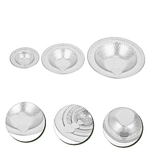 Generic 3pcs Drain Filter Stainless Steel Sink Bath Tub Filter Tub Drain Covers for Bathtubs Bathtub Filter Home Sink Strainer Sink Basket Stopper Kitchen Sink Drain Slag Separator Metal