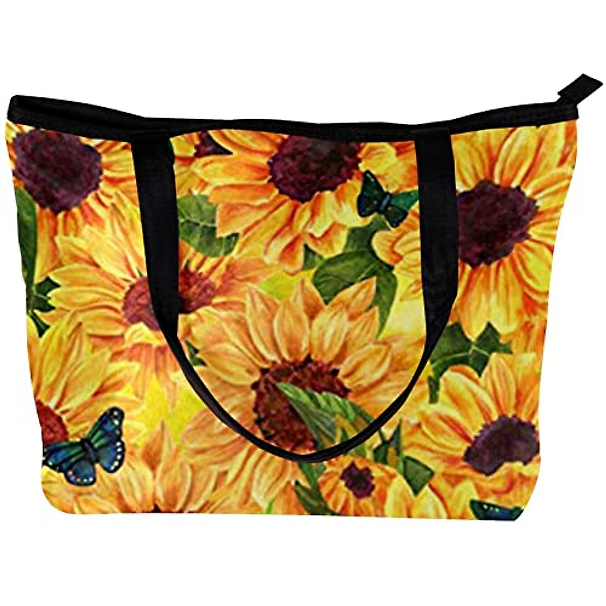 Tote Bag Women Satchel Bag Handbag Stylish Tote Handbag for Women Hobo Bag Fashion Crossbody Bag, Sunflower Butterfly Autumn