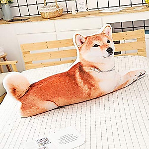 Mozacona 3D Shiba Inu Dog Shape Throw Pillow Animal Pillow Cushion