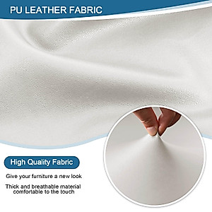 KTYX 4-Pieces/6-Pieces /8-Pieces Recliner Sofa Cover Sets Leather PU Reclining Couch Split Stretch Slipcover Inclined Sofa Covers1/2/3 Seater Sectional (Color : Ivory, Size : 6 Piece | Loveseat)