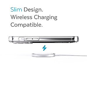Speck MagSafe Case for iPhone 13 Pro - Drop & Camera Protection, Clear Phone Case, Wireless Charging Compatible - Clear