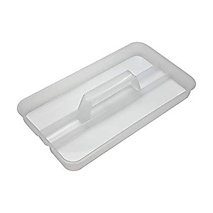 BangQiao Multipurpsoe Plastic Art Craft Storage Container Box Case with Handle and Removable Tray, Clear&Gray