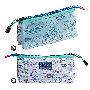 Sumikko Gurashi Twin Zipper Pencil Case Pen Pouch : Camping PY83101