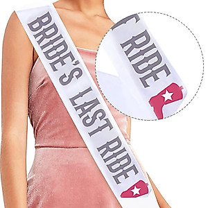 Nashville Cowgirl Last Rodeo Bachelorette Party Bridal Shower Backdrop Decorations,Hot Pink Last Hoedown Garland,Fushia Western Wedding Balloons Arch, Last Ride Let's Go Girl Disco Silver Foil Curtain