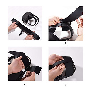 Oritys Adjustable Head Strap for Quest VR Gaming Headset, Quest Accessories, Reduce Head Pressure with Comfortable Leather. (Black)