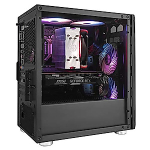 SilverStone Technology FARA H1M Tempered Glass, Black, Mid-Tower Micro-ATX Case with Mini-DTX and Mini-ITX Support, SST-FAH1MB-G