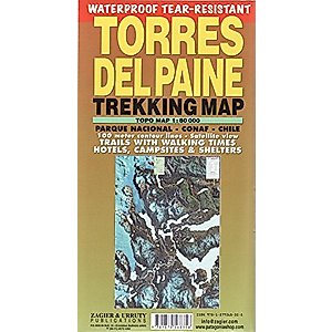 Torres del Paine Waterproof Trekking Map (English/Spanish Edition)