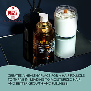Nuele Nighttime Scalp Serum - For Fuller, Healthier Hair - Naturally Derived, Organic Detox Scalp Serum - Soothing Scalp Treatment for Healthier Hair - 1 Fl Oz