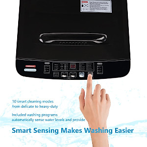 Full Automatic Washer And Dryer Combo, Portable Washing Machine, 13.2 Lbs Compact Washer With Stainless Steel Inner Barrel,10 Wash Programs/Led Display/8 Water Levels/Faucet Adapter,For Home,Apartment