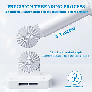 PHITRIC Flag Pole Holder Bracket, Multi-Position Mounting Flag Holder, Heavy Duty House Flag Pole Holder Bracket, Premium Aluminum Alloy Strong Rust Free Bracket with Hardwares