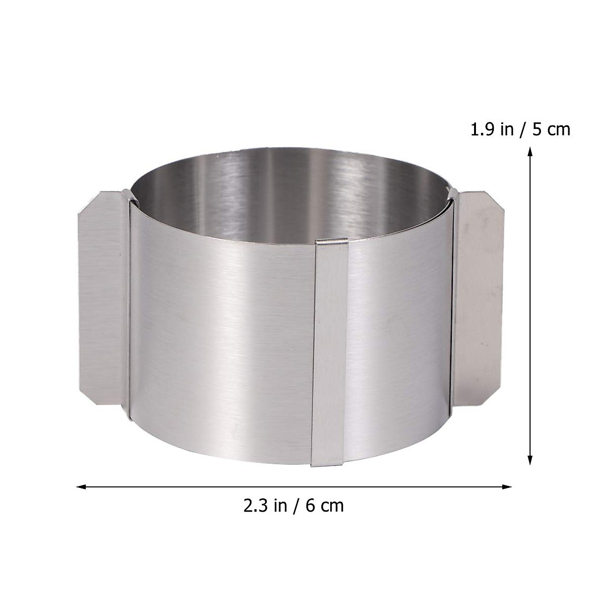 Hemoton Mousse 4Pcs (2.5-4 Inch) Cake Mold Rings, Small Stainless Steel Adjustable Round, Mold Cake DIY Baking Mould Tool Cake Ring