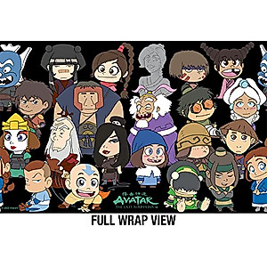 Avatar The Last Airbender OFFICIAL Avatar Group Chibi 18 oz Insulated Water Bottle, Leak Resistant, Vacuum Insulated Stainless Steel with 2-in-1 Loop Cap