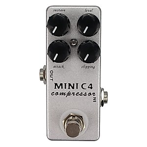 MOSKYAudio Mini C4 Compressor Guitar Effect Pedal Metal Shell Pedal Effects True Bypass