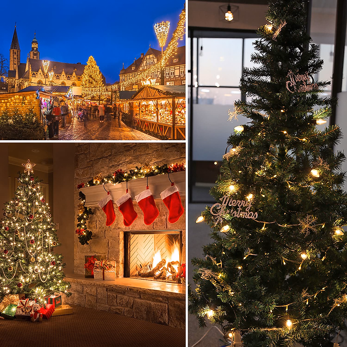 C7 LED Night Light Bulbs, 0.6Watt Equivalent to 7W, E12 Candelabra Small Base, Edison LED Light Bulbs, 2700K Warm White, Clear Plastic, Outdoor String Lights, 12 Pack, Non-Dimmable