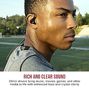 MEE audio M6 X6 Sweatproof Sports Bluetooth Wireless in-Ear Earphones with Headset and Earhooks for Running, Gym, and Workouts (Latest Version with aptX Low Latency)