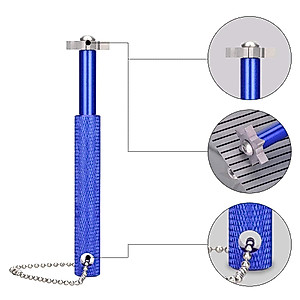 LZFAN Golf Club Groove Sharpener, 6 Sided Sharpening Tool, Golf Club Groove Sharpener with Ball Chain, Re-Grooving Cleaning Tool Accessories, Perfect Tool for All Irons