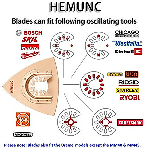 5pcs Mixed Universal Carbide oscillating Tool Blades Set for Tile Grout Mortar Concrete Masonry