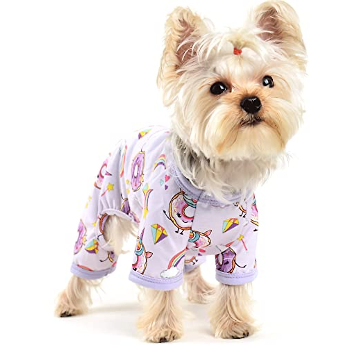Dog Pajamas Donut Soft Doggie Onesies Puppy Apparel Pet Clothes Cat Pjs for Small Dog Girl Summer Spring