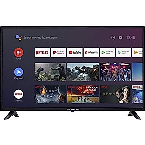 Sceptre Android TV 32-inch Smart LED HD TV Google Assistant Chromecast Bluetooth Remote, Machine Black 2020 (A322BV-SRC)