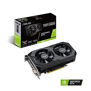 ASUS TUF Gaming NVIDIA GeForce GTX 1650 OC Edition Graphics Card (PCIe 3.0, 4GB GDDR6 Memory, HDMI, DisplayPort, DVI-D, 1x 6-pin Power Connector, IP5X Dust Resistance, Space-Grade Lubricant) (Renewed)