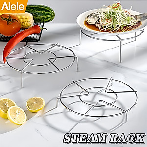 Steam Rack Trivet Stainless Steel Steaming Rack Electric Pressure Cooker steam rack Stand Diameter 6" 3Pack