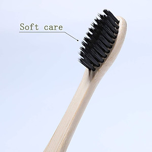 DENSET HBTDM Toothbrush Bamboo 14 Pcs, Biodegradable and Environmentally Friendly, Fine Bristles Professional and BPA Free.