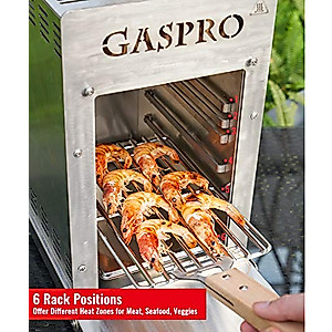 GASPRO 1500℉ Quick Cooking Propane Infrared Steak Grill with Foldable Dustproof Panel, 304 Stainless Steel