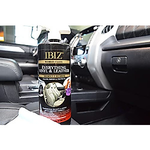 IBIZ® Leather Car Cleaner for Car Leather Car Seats, Couches & More (Leather & Vinyl). Easy-to-Use, Premium, Professional Grade.