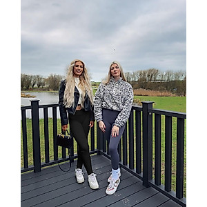 OQQ Women's 2 Piece Yoga Leggings Ribbed Seamless Workout High Waist Cross Over Athletic Exercise Leggings Black Avocado Green