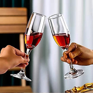 6oz Champagne Flute,Clear Champagne Glasses Set of 14,Elegant Stemmed Champagne Glasses Sparkling Wine Glasses for Birthday,Parties,Wedding