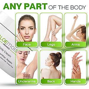 Natural Aloe Vera Body Lotion - Face & Body Moisturizing Cream with Organic Aloe Vera Gel, Vitamin E Oil, Vitamin C, Retinol Cream, Shea Butter – Anti Aging Face Moisturizer for Women, Dry Skin (8 oz)