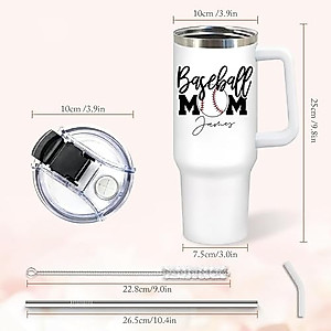 Personalized Baseball Mom Tumbler 40oz, Baseball Mom Gift Ideas, Birthday gifts for women, Baseballs Coffee Travel Mug, Mother's Day Gift, New Moms Gifts, Christmas, Gifts Ready