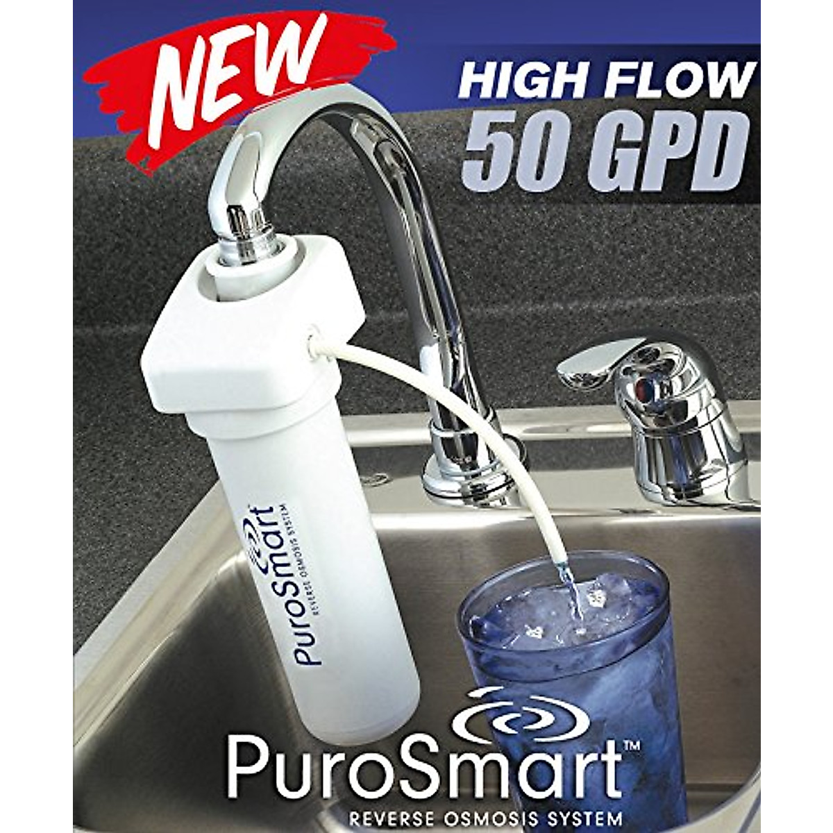 PuroSmart Carbon Filter 3-Pack | Replacement Carbon Prefilter Water Filtration Systems | Fits Faucet Mount or Counter Top RO