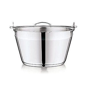 Penguin Home 3820 Professional Jam Maslin Pan-Capacity of 4.5 litres Induction Safe-Suitable for All Hobs-Diameter-24 cm, Stainless Steel, Aluminium, 4.5 liters