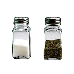 Salt and Pepper Shaker Set (Clear Glass)