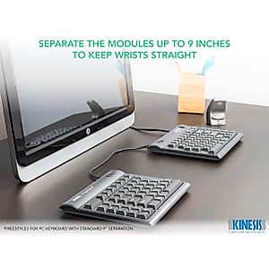 KINESIS Freestyle2 Ergonomic Keyboard for PC (9" or 20" Separation) (9" Separation)